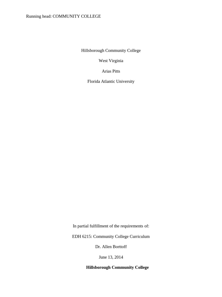 Hillsborough Community College Research | PDF | Science, Technology ...