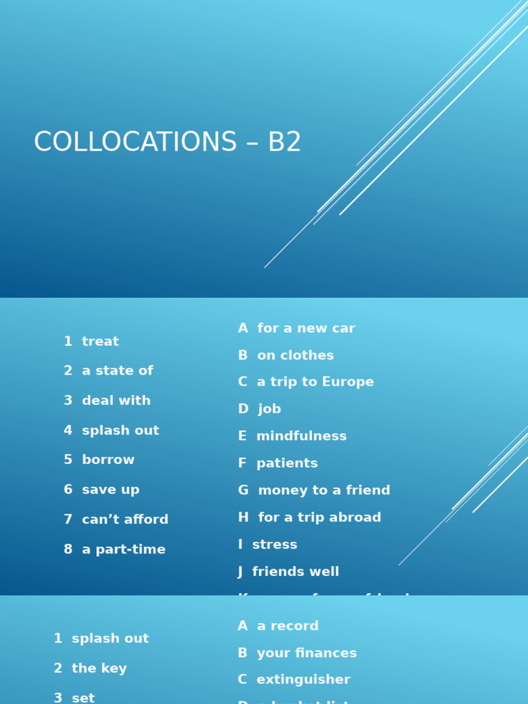 Collocations - B2 | PDF