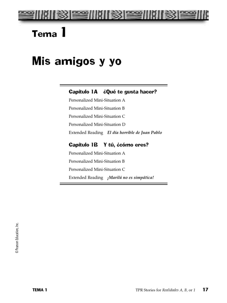 Tema 1 - Historias TPRS | PDF