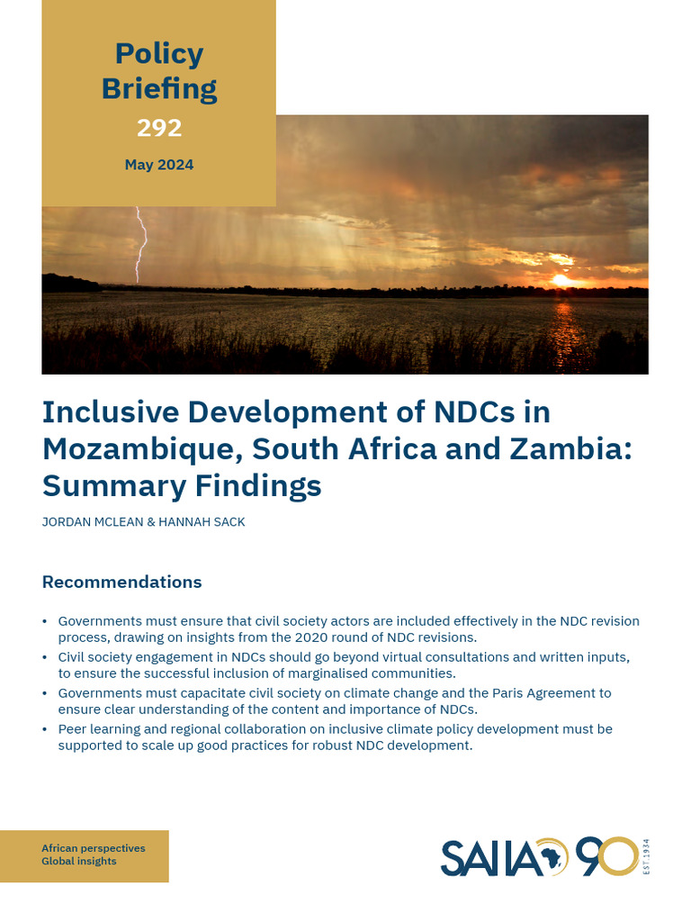 Inclusive NDC Development in Africa | PDF