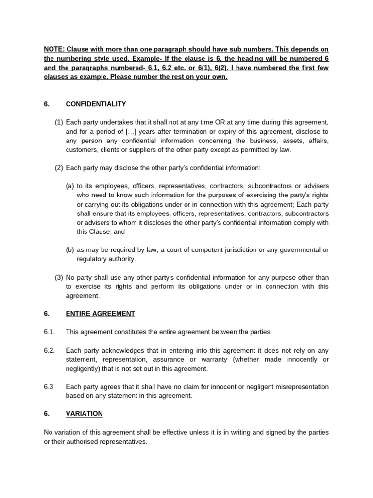 Boilerplate Clauses Overview | PDF | Breach Of Contract | Alternative ...