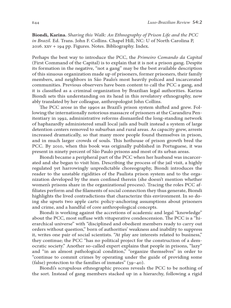 Biondi - Ethnography of Prison Life | PDF