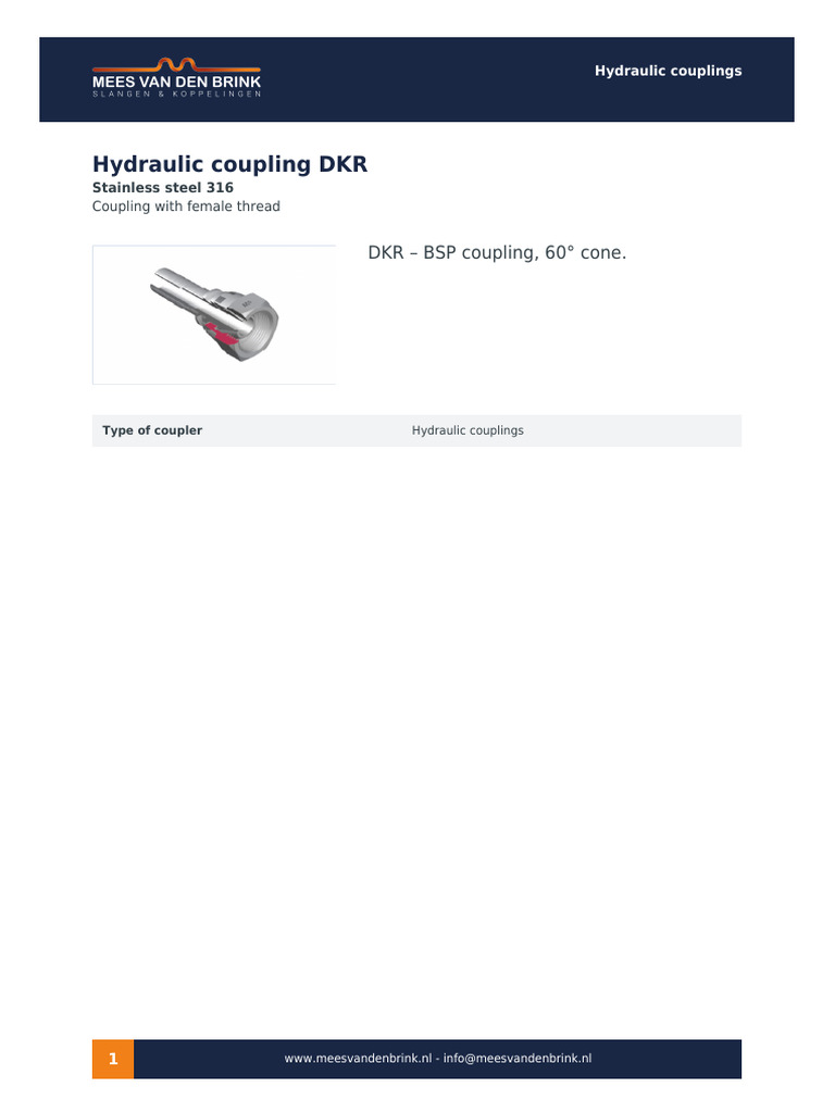 Hydraulic Coupling DKR | PDF | Mechanical Engineering