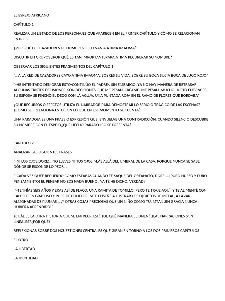 El Espejo Africano | PDF