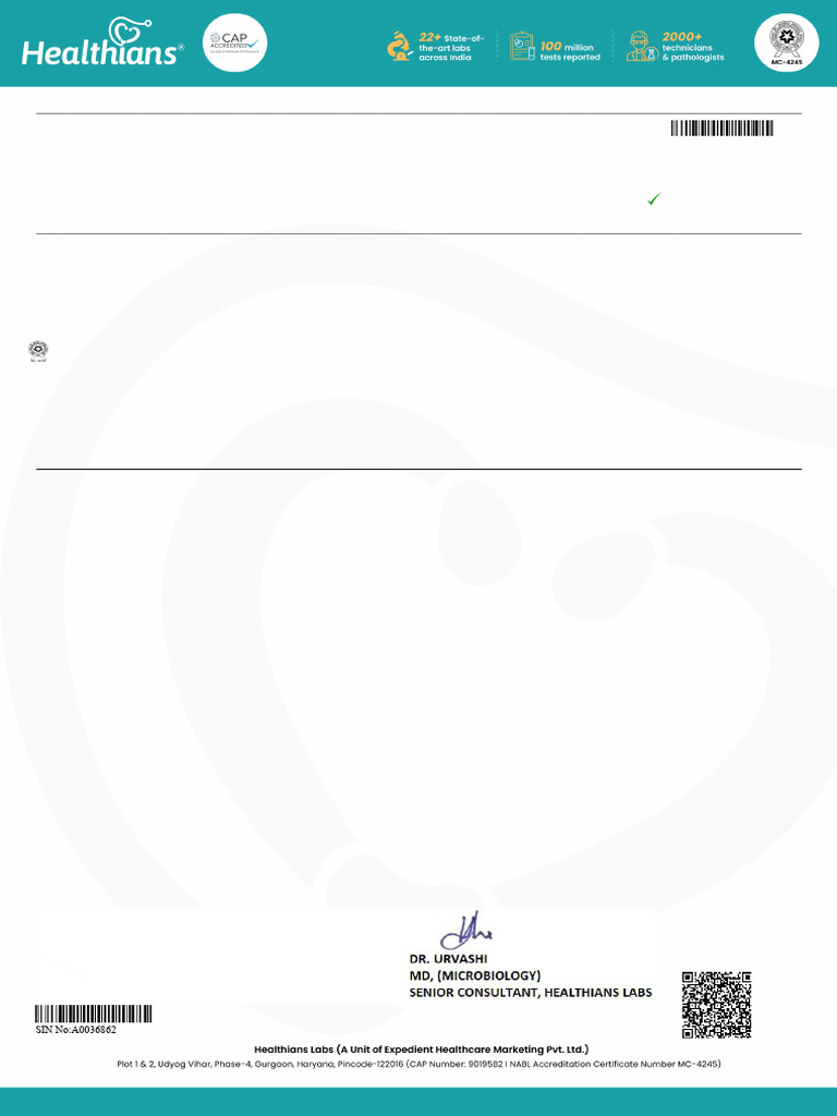 Typhoid IgM Rapid Test Report | PDF | Thyroid Stimulating Hormone | Fever