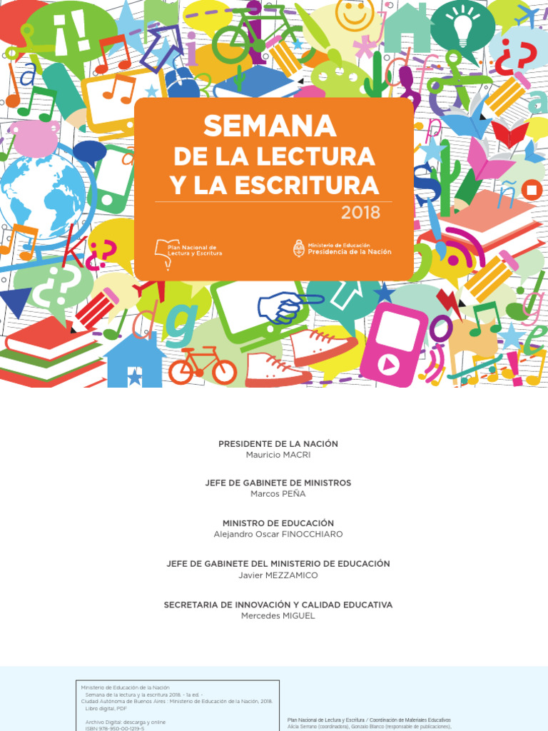Semana de Lectura y Escritura 2018 | PDF | Biblioteca escolar | Mapa