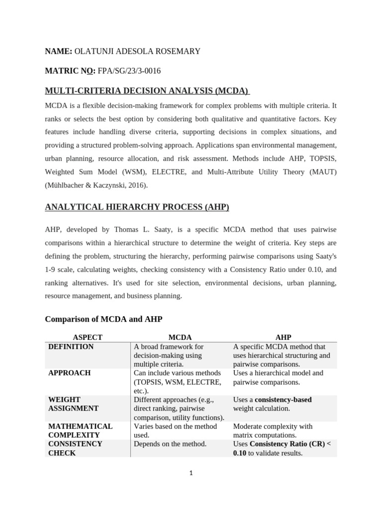 ROSE MCDA | PDF | Applied Mathematics | Analysis