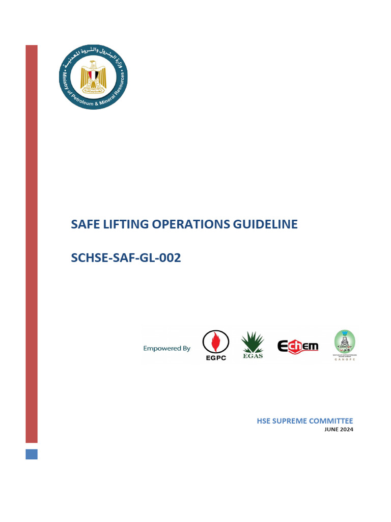 (SCHSE-SAF-GL-002) Safe Lifting Operations Guideline | PDF | Crane ...