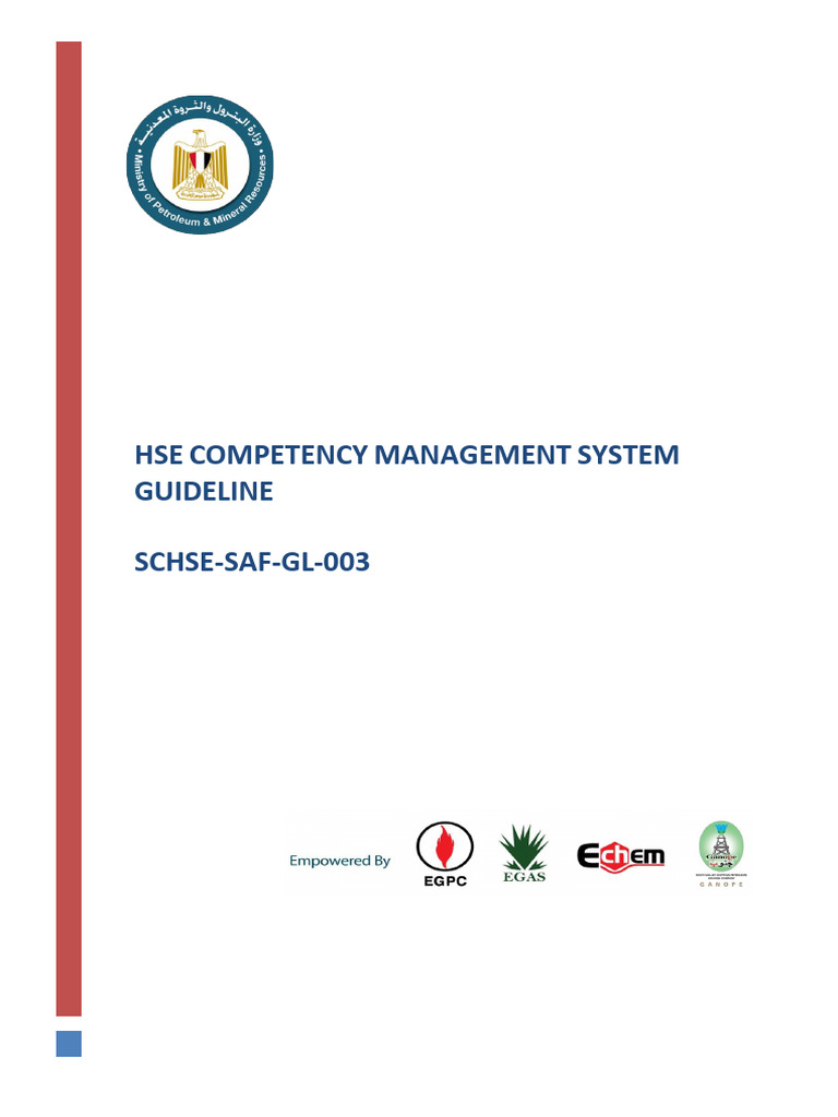 (SCHSE-SAF-GL-003) HSE Competency Management System Guideline | PDF ...
