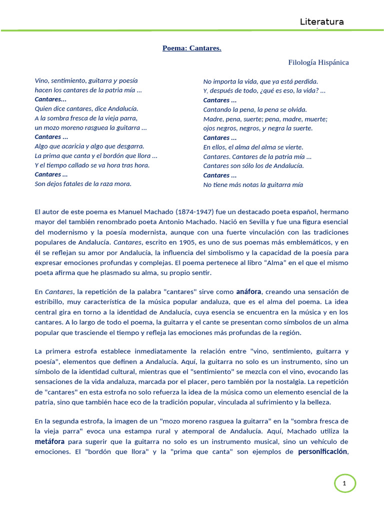 Cantares | PDF | Poesía