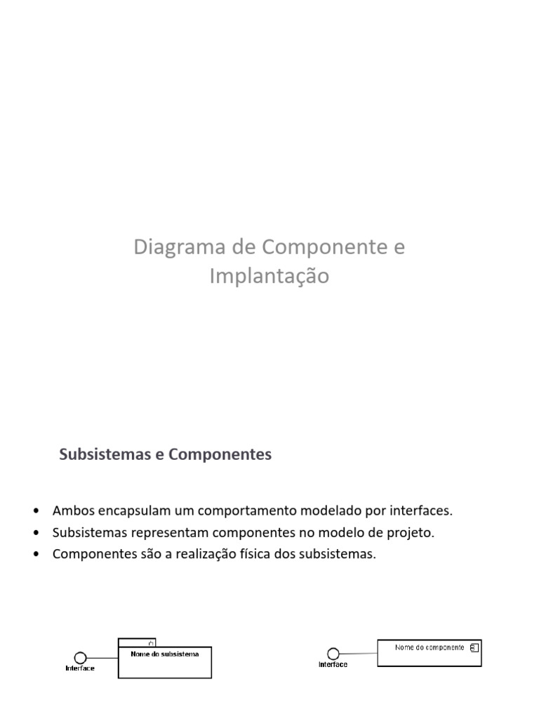 Diagrama Componente e Implantaçao | PDF | Linguagem de modelagem ...
