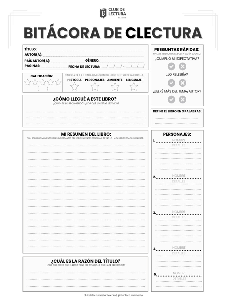 Bitácora de Lectura: Análisis y Opiniones | PDF