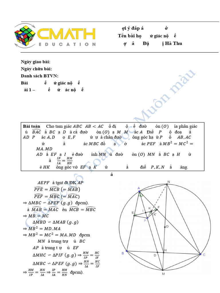 9H3 - Đáp án BTVN 16-03-2025 - Thu Hà | PDF