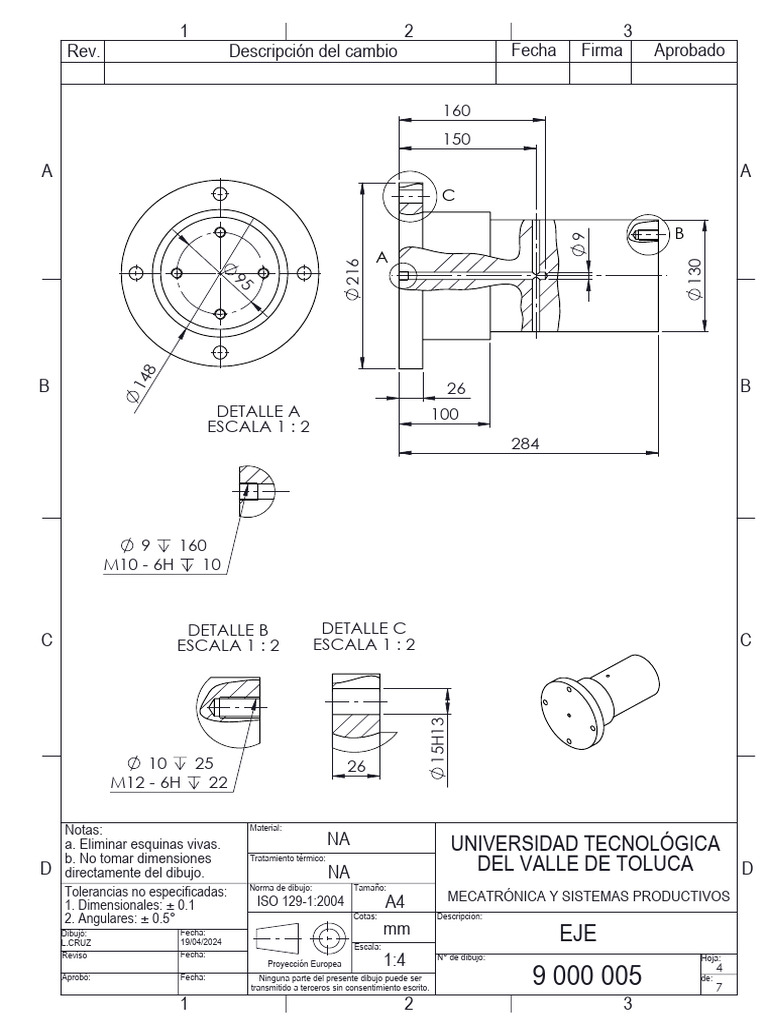 Dibujo de Pieza 3 | PDF