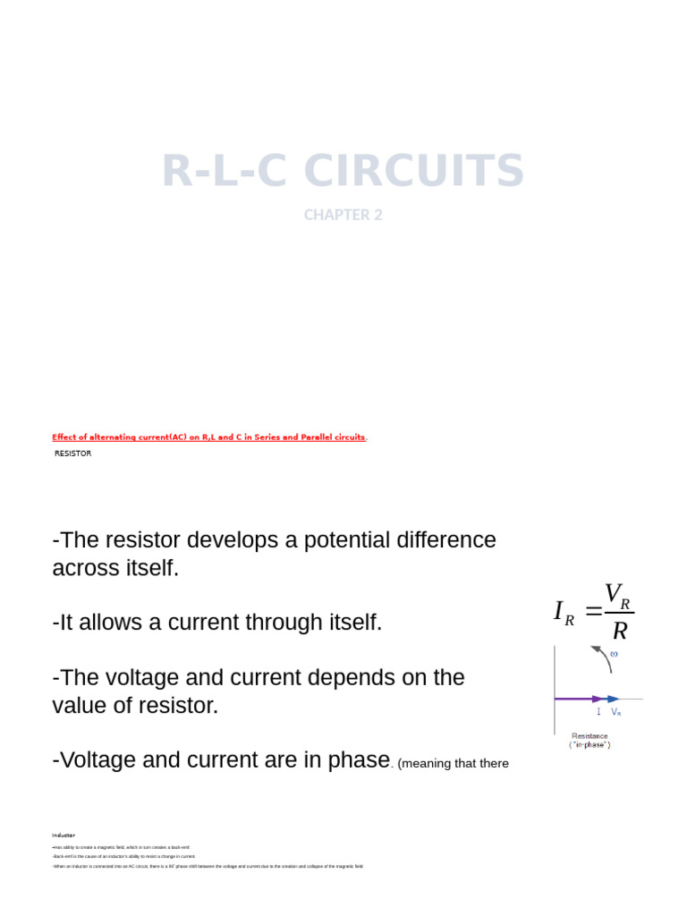 Grade 12 RLC Circuits | PDF | Capacitor | Inductor