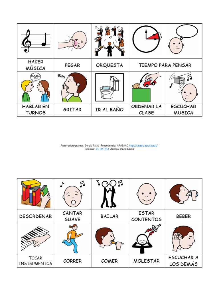 Pictogramas para Clase de Música | PDF