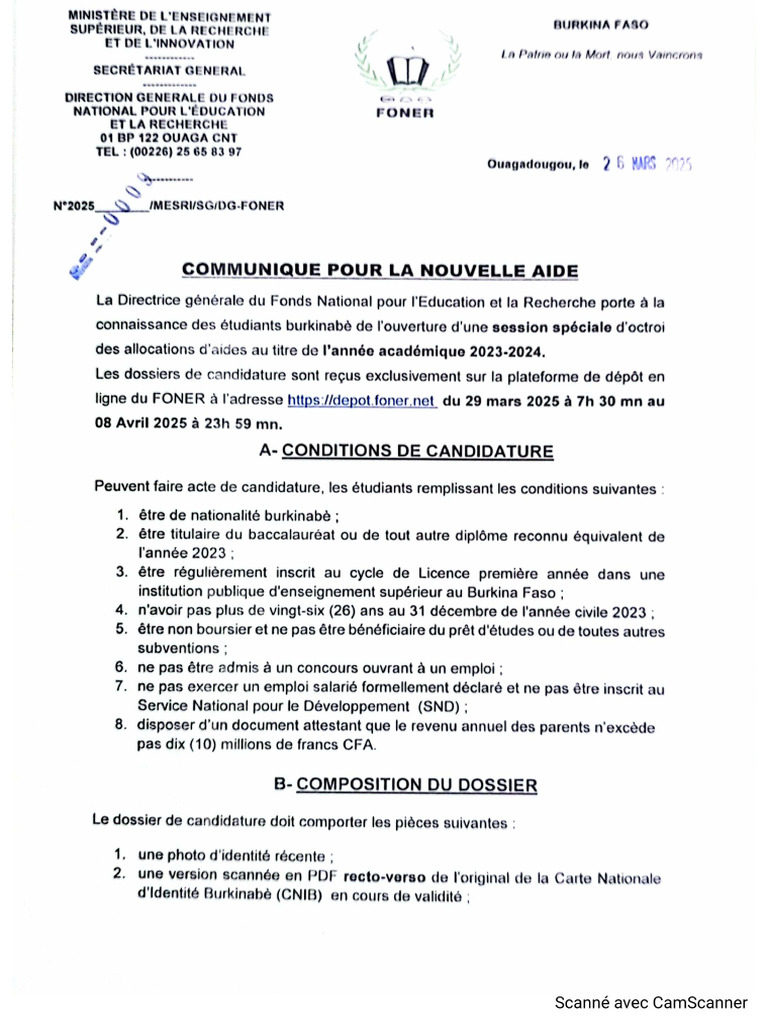 Communiqué Session Spéciale | PDF
