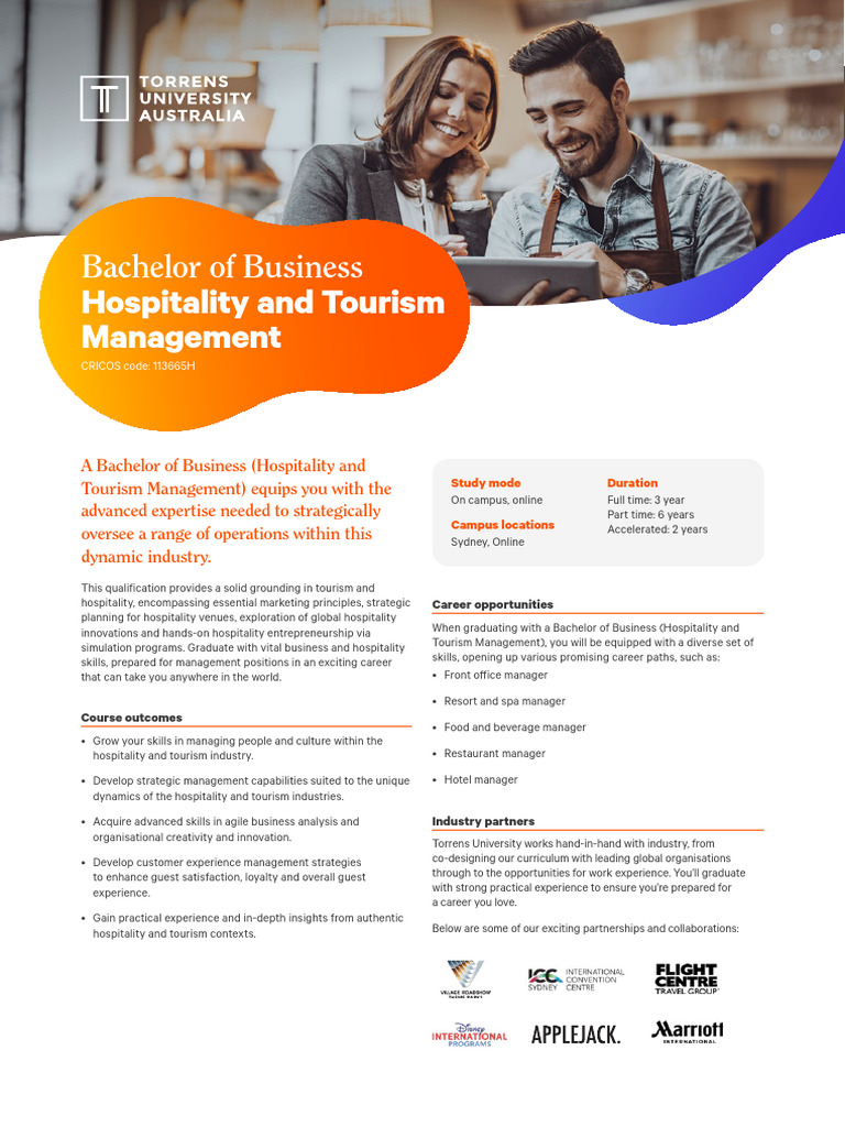 Bachelor of Business in Hospitality Management | PDF | Business