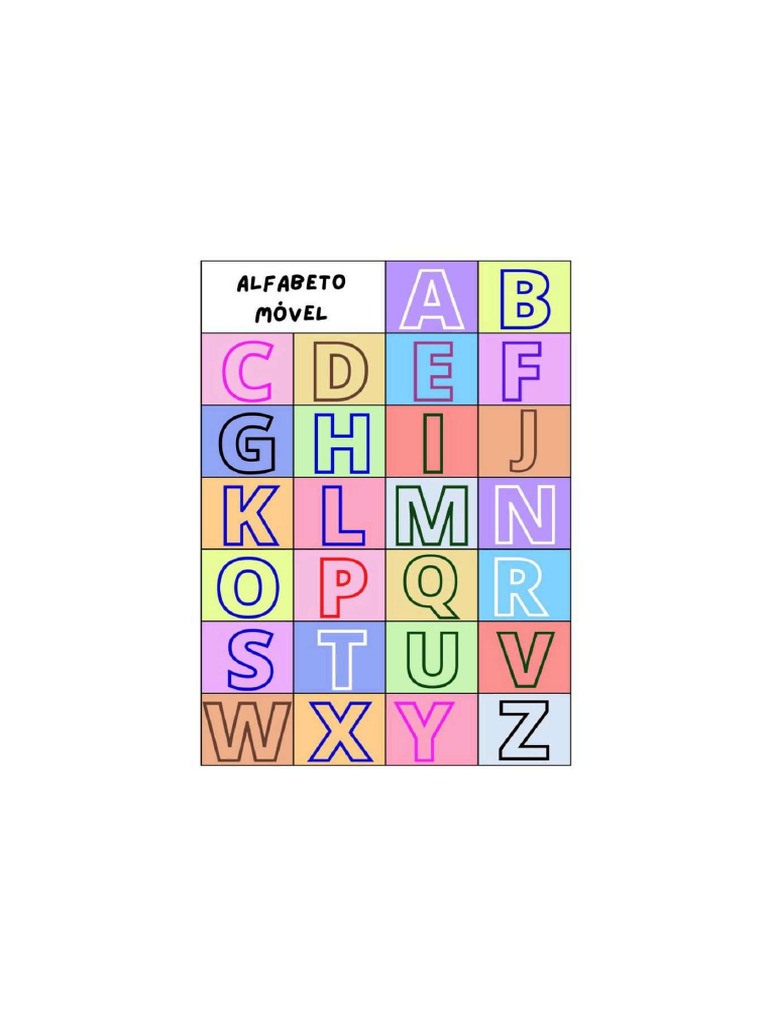 Alfabeto Colorido para Impressao | PDF