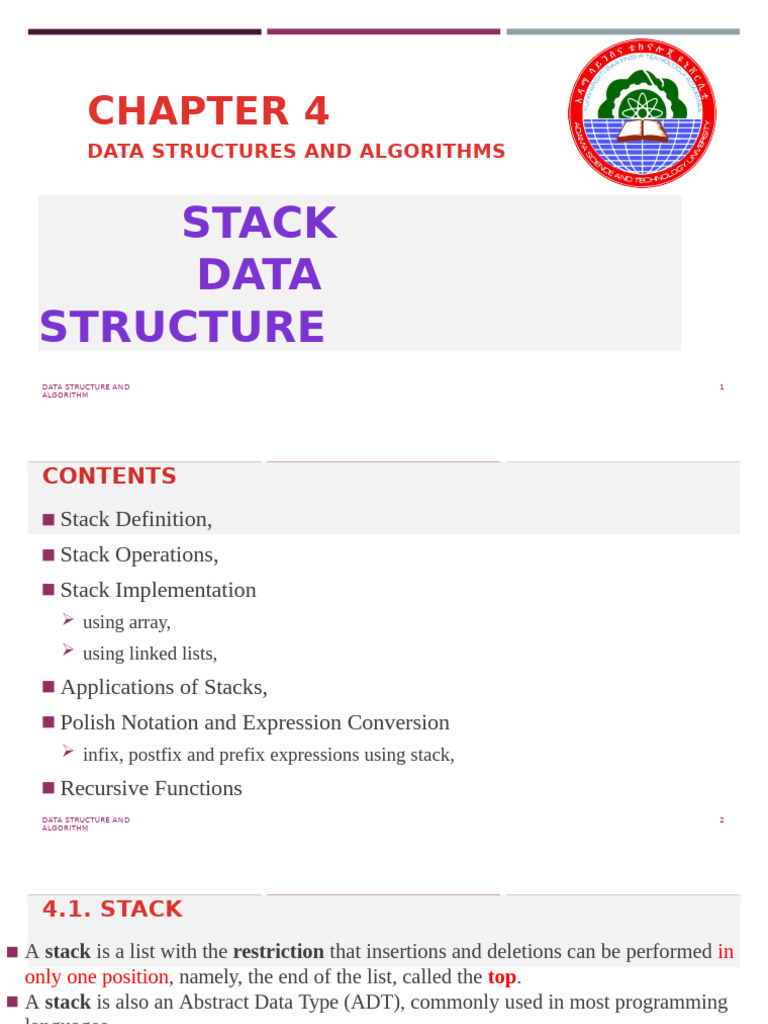 Chapter 4 STACK | PDF | Computer Programming | Software Engineering