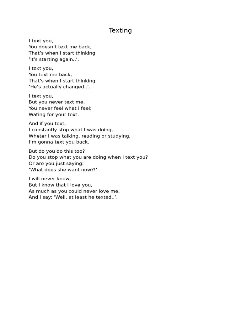 Texting | PDF
