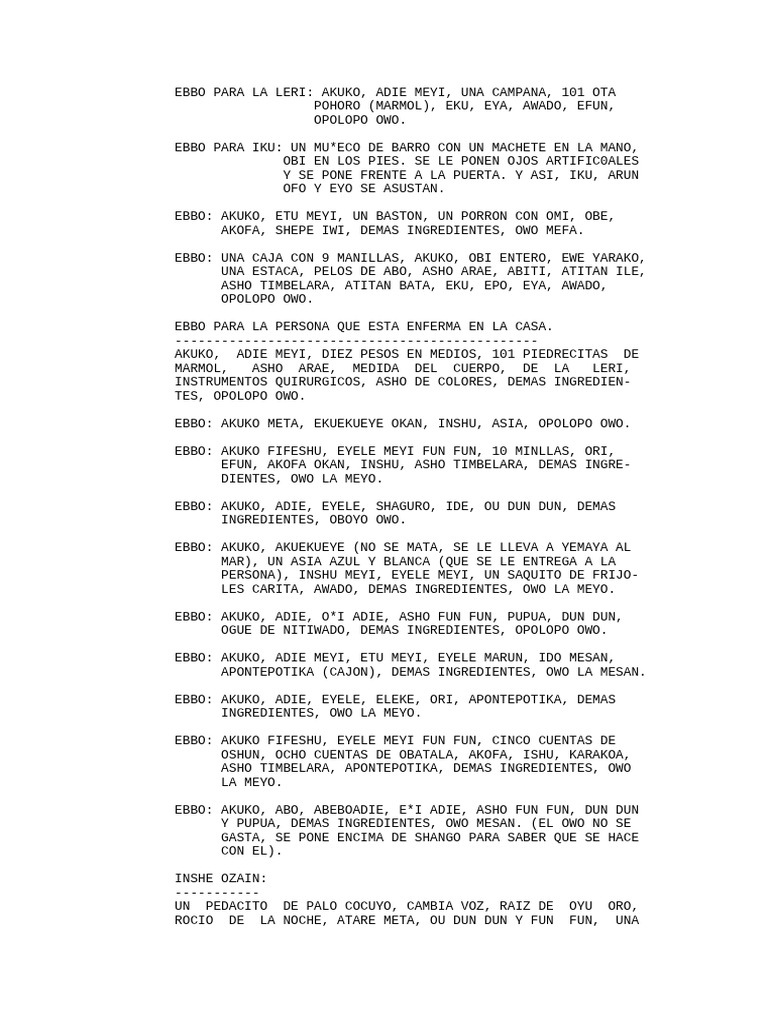 EBBO PARA OGBE OSA | PDF | Santeria