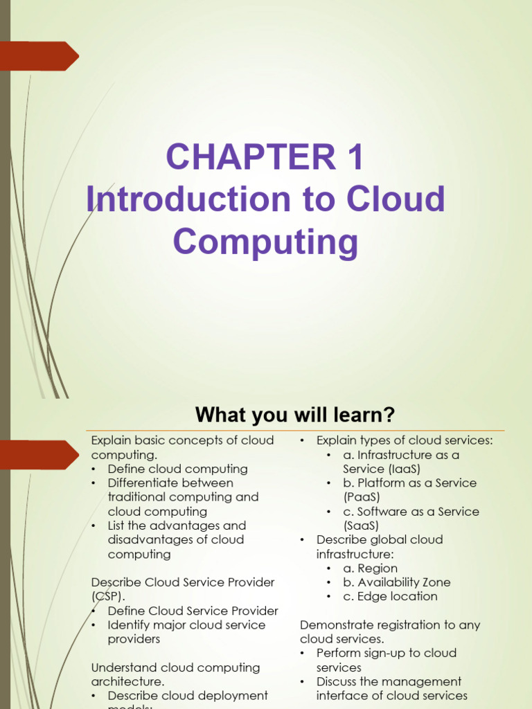 Introduction to Cloud Computing Basics | PDF | Cloud Computing ...