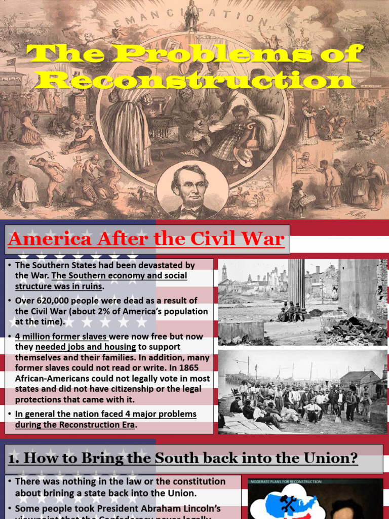 The Problems of Reconstruction | PDF | Freedman | Southern United States
