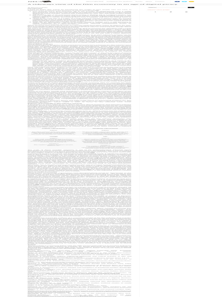 Necsus - A Sideways View of The Film Economy in An Age of Digital ...