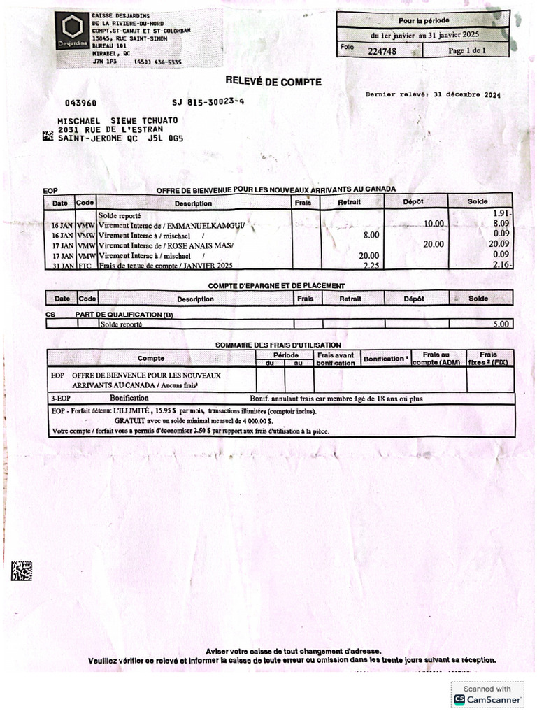 Relevé de Compte | PDF
