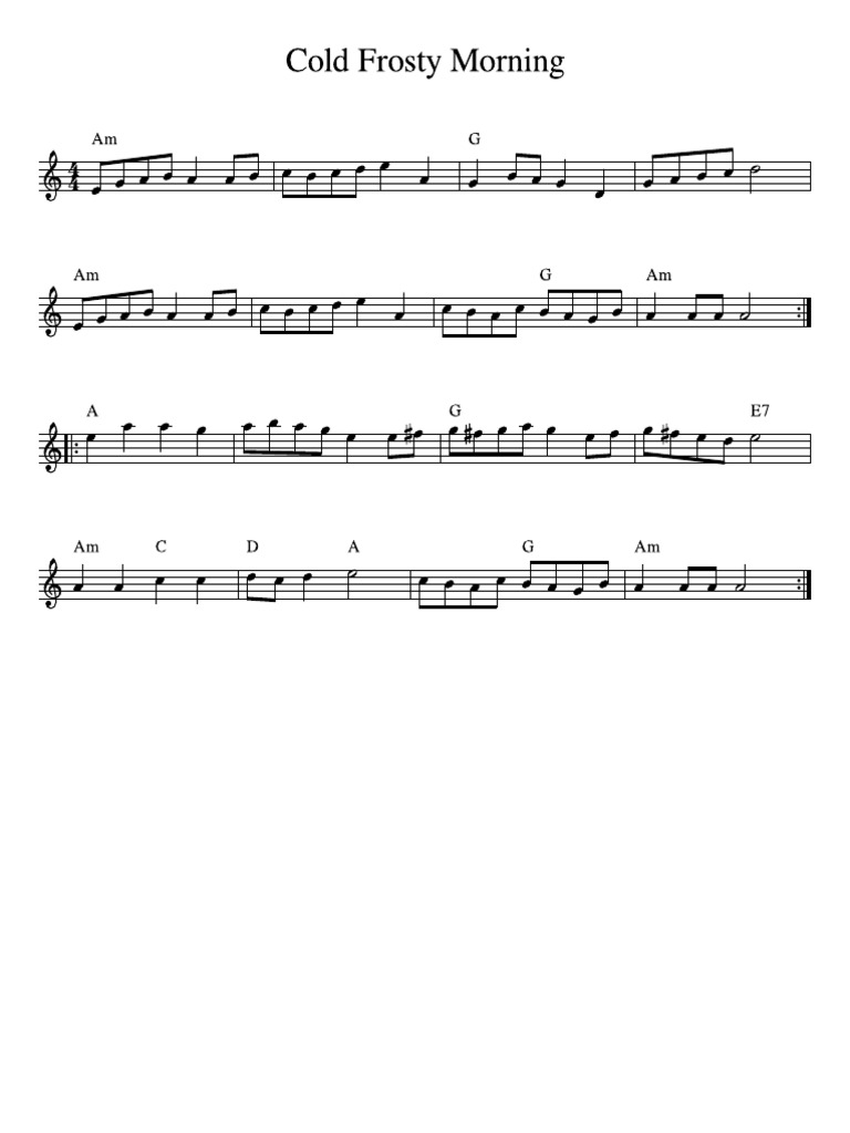 Cold Frosty Morning | PDF