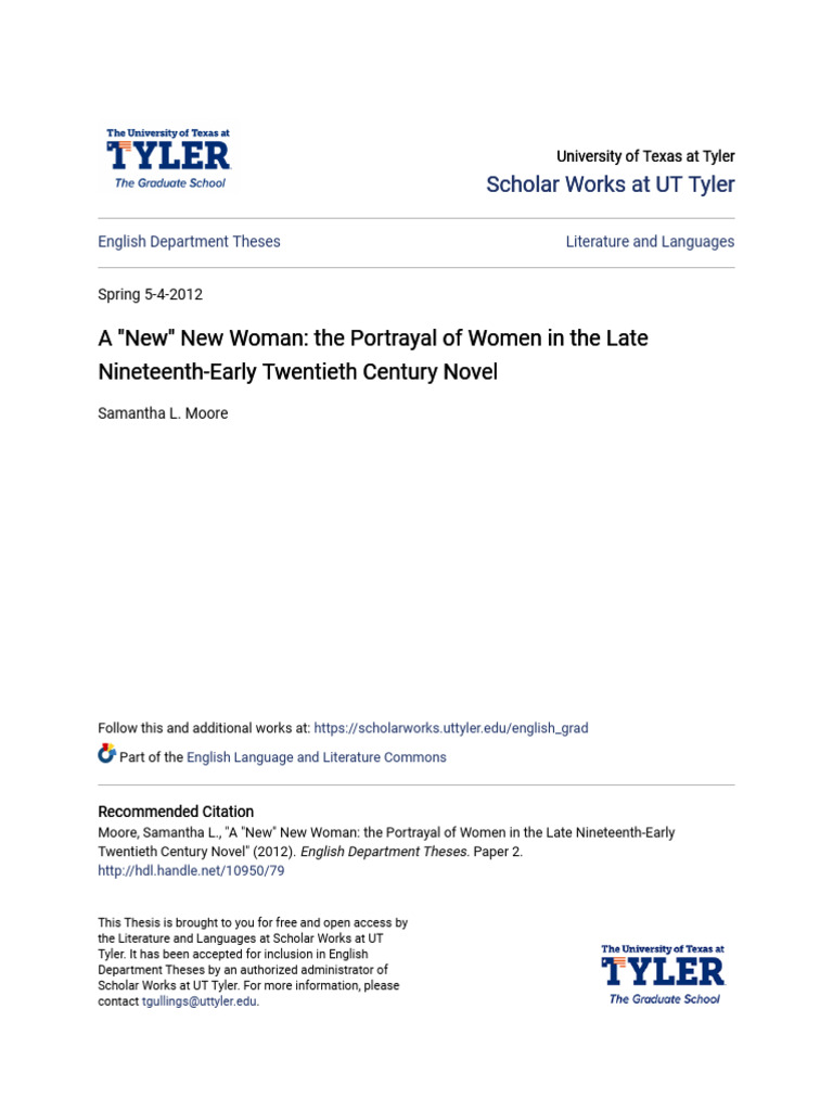A New New Woman - The Portrayal of Women in The Late Nineteenth | PDF ...