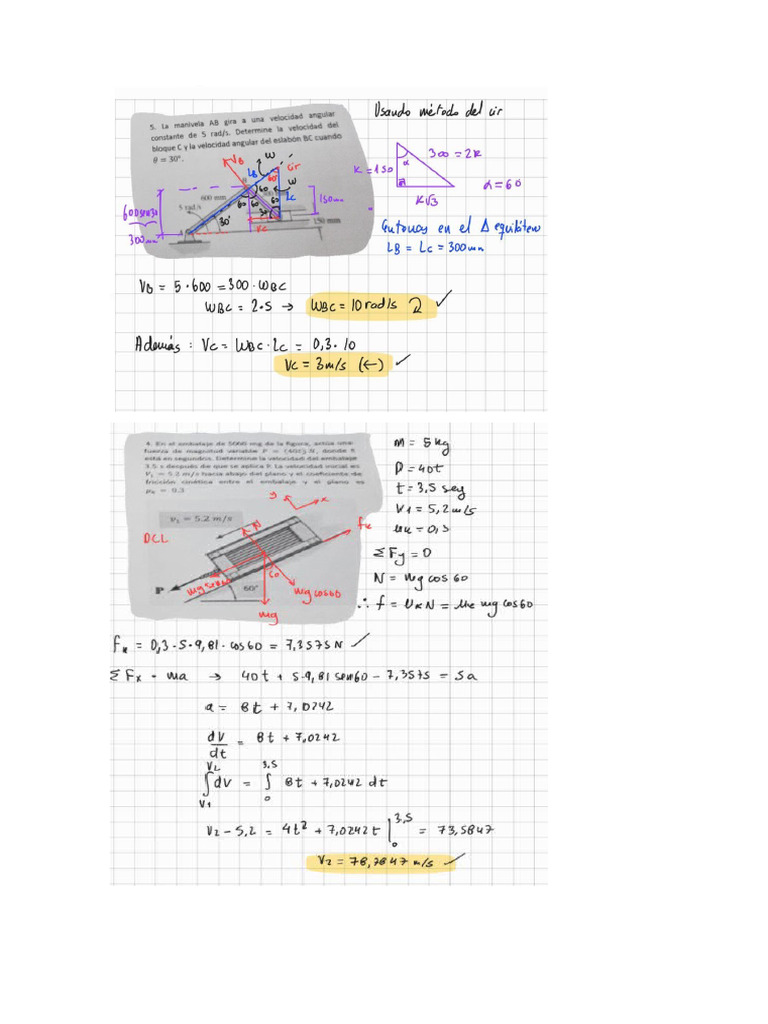 examen de Dinamica | PDF