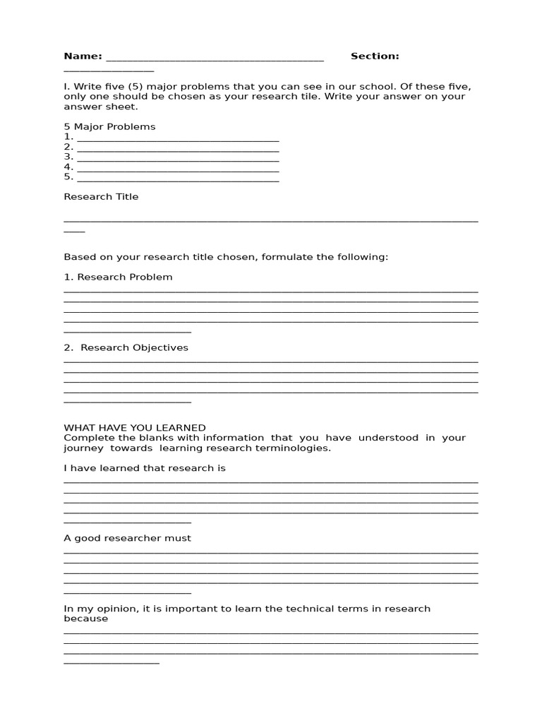 Research Writing Activity 2 | PDF
