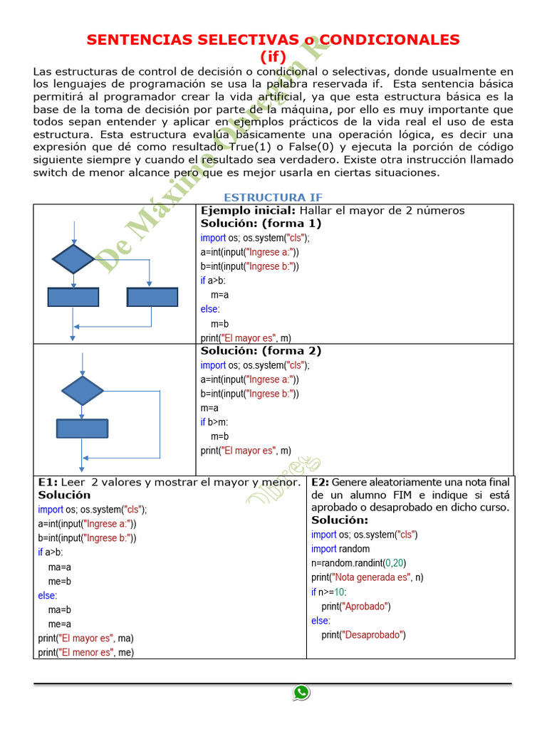 Estructuras Condicionales en Programación | PDF | Sistema de ...