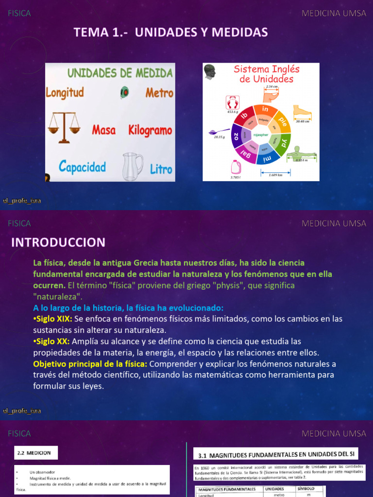 1 Tema 1 Unidades y Medidas Teoria | PDF
