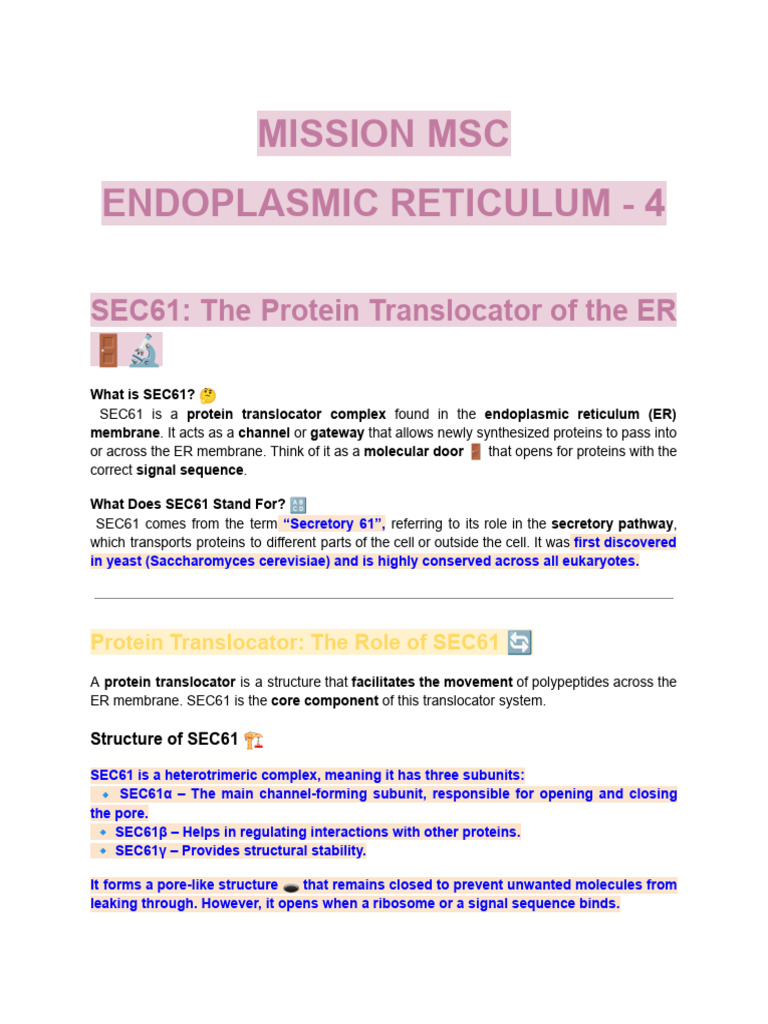 Endoplasmic Reticulum - 4_v2 | PDF | Endoplasmic Reticulum | Protein Targeting