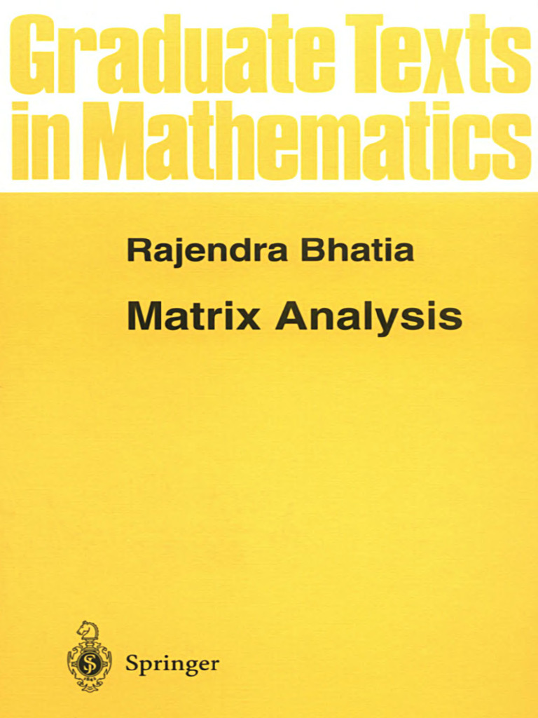 Matrix Analysis | PDF
