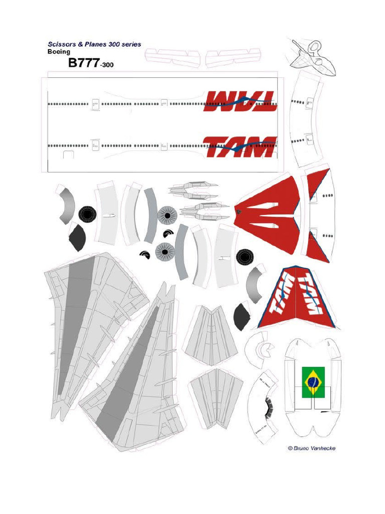 Tam Airlines Papercraft b777 | PDF