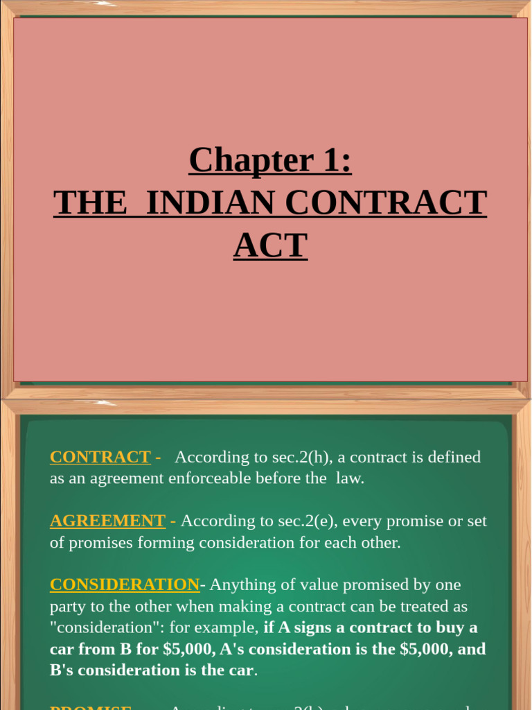 CH 1 Contract Act MMS1 | PDF | Consideration | Offer And Acceptance