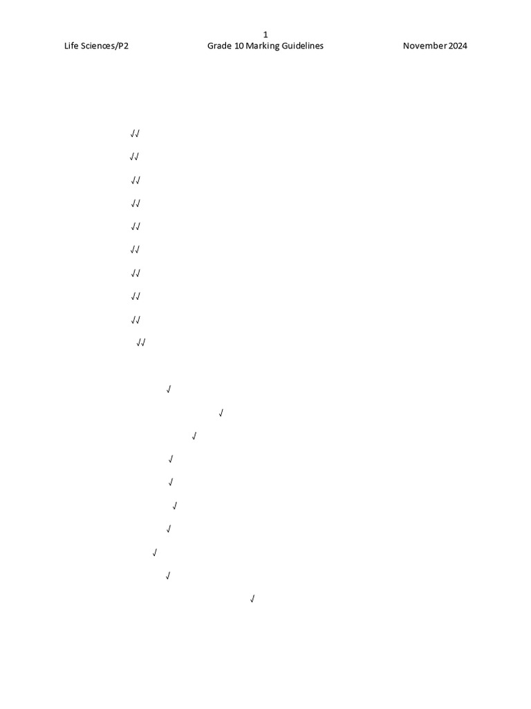 Life Sci Nov 2024 Paper 2 Memo | PDF | Atrium (Heart) | Heart Valve