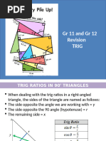 MATHS Grade11 Trig Notes | PDF | Trigonometric Functions | Trigonometry