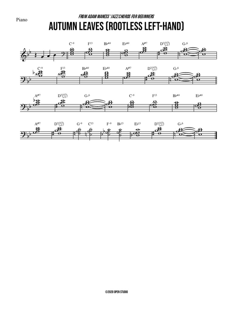 Autumn Leaves Rootless Left Hand PDF | PDF