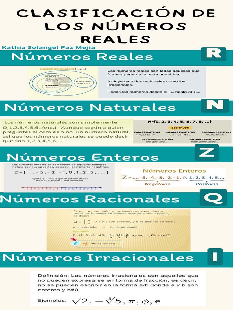 Infografía Clasificacion de Los Numeros Reales | PDF