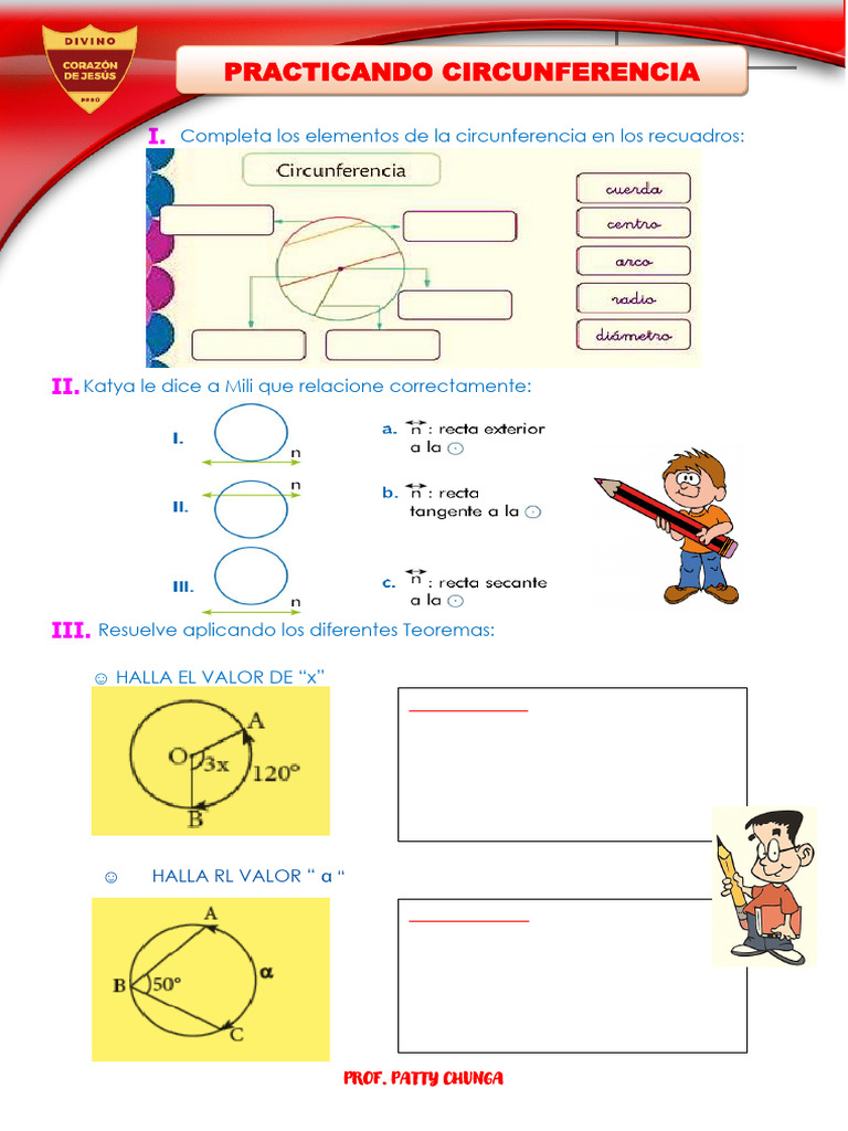 PRACTICANDO CIRCUNFERENCIA | PDF
