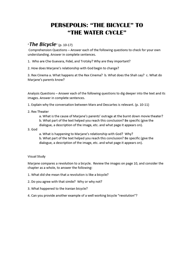 Persepolis - The Bicycle To The Water Cycle Ii 10-25 | PDF