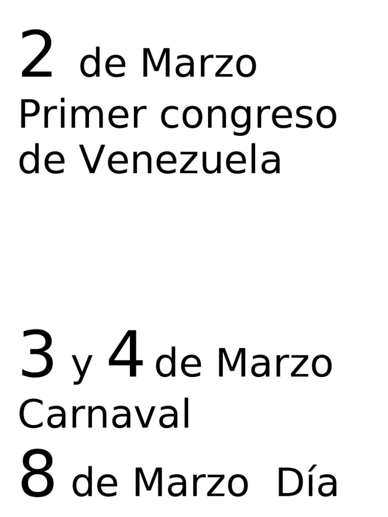 Celebraciones del 2 de marzo en Venezuela | PDF