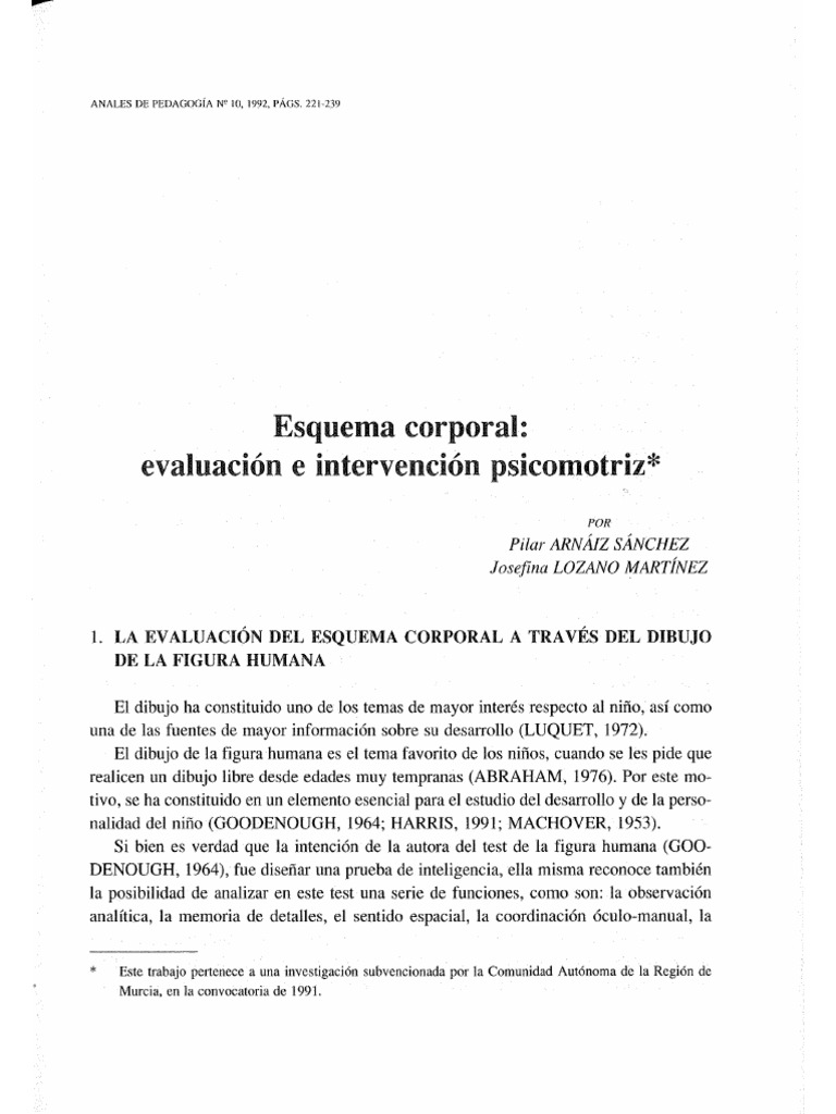 Esquema corporal | PDF