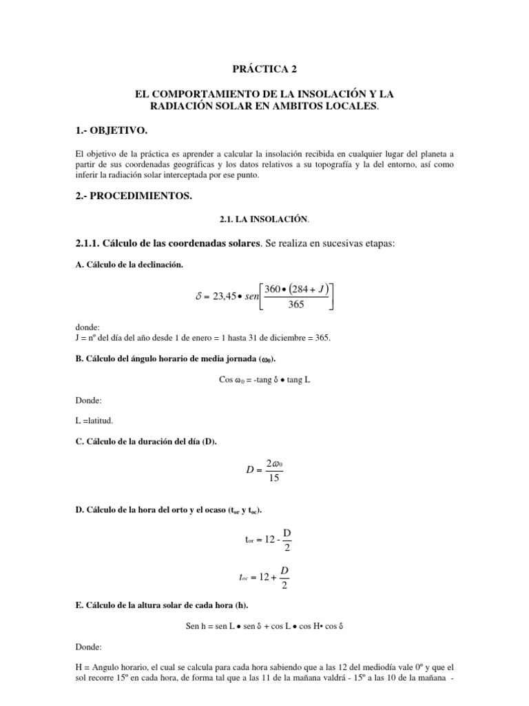 Calculo Altura Solar | PDF | Hora | Science