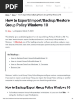 DISA STIG GPO Import | PDF | Group Policy | Computer File